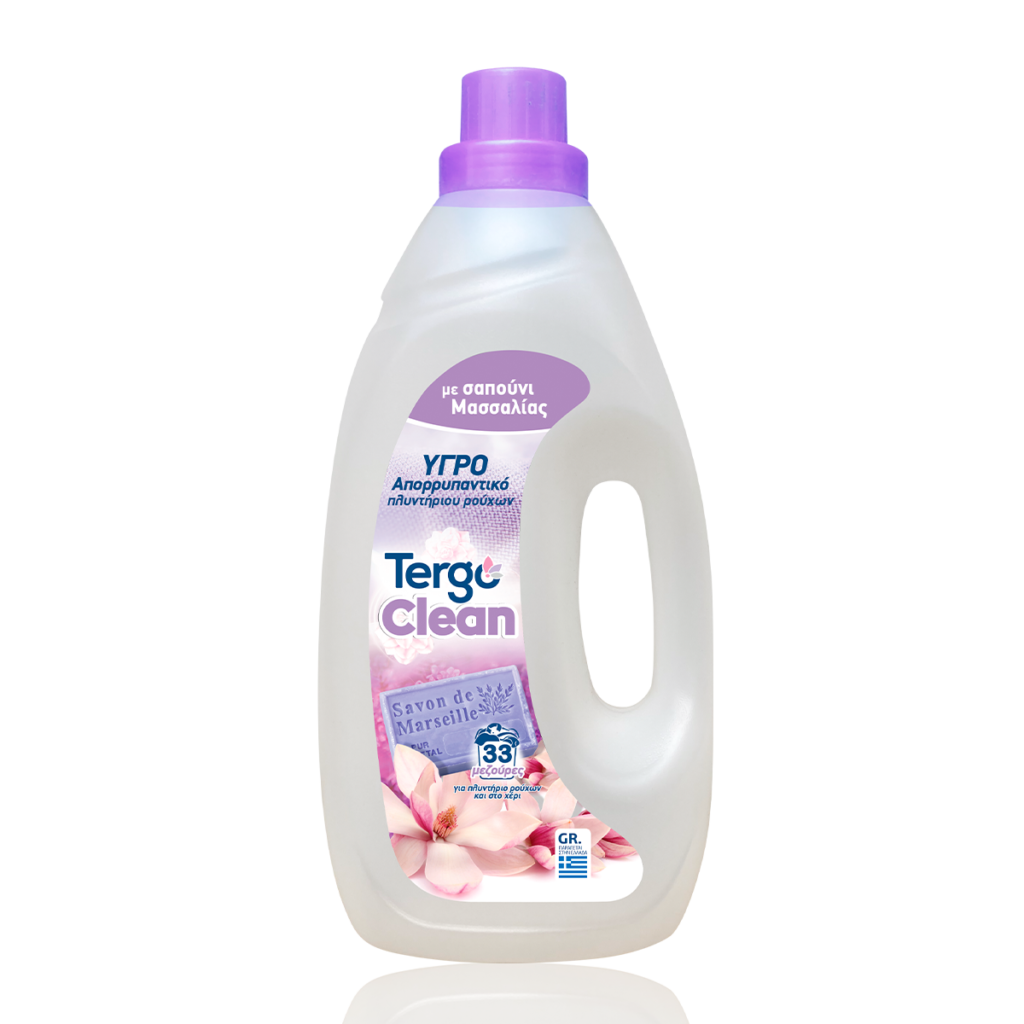 Tergo Clean Υγρο απορρυπαντικό πλυντηρίου ρούχων με σαπούνι Μασσαλίας ...